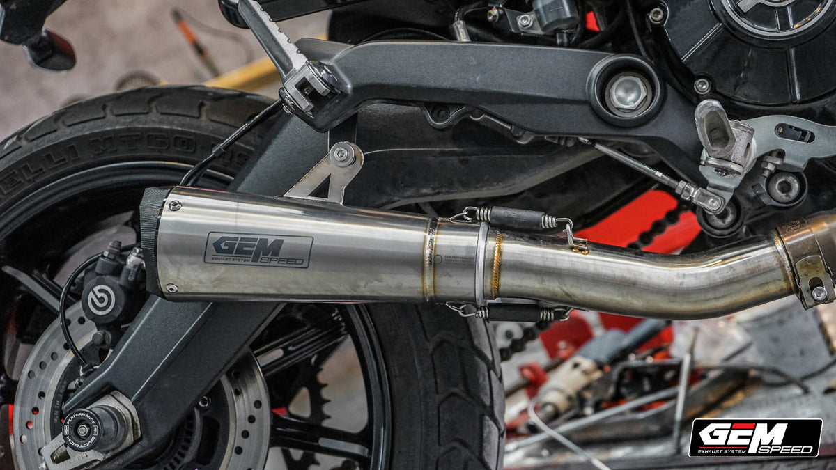 Gem Speed TITANIUM Slip On For Ducati Scrambler 800 821 Exhaust System ...